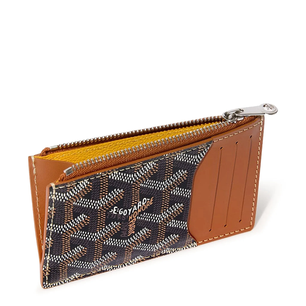 Goyard Bourbon Zipped Black Tan Card Holder – Trickey.store